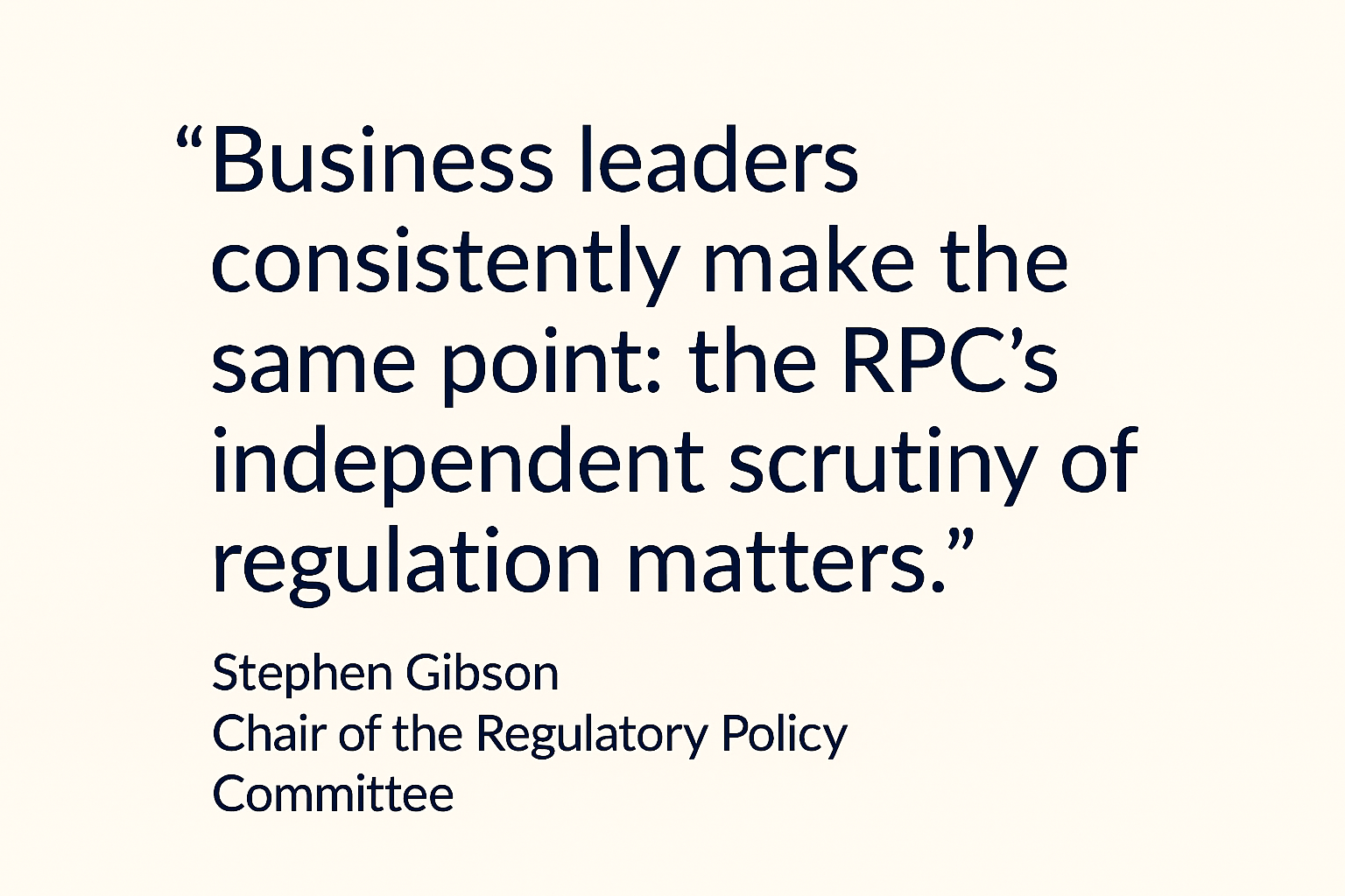 Regulatory Policy Committee – The RPC is the independent regulatory ...